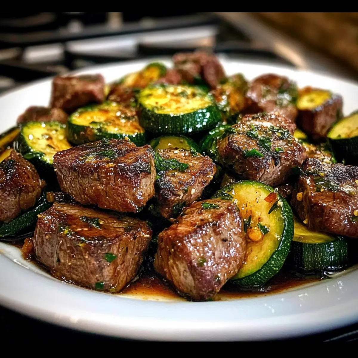 Easy Garlic Butter Steak Bites with Zucchini - 15-Minute Meal